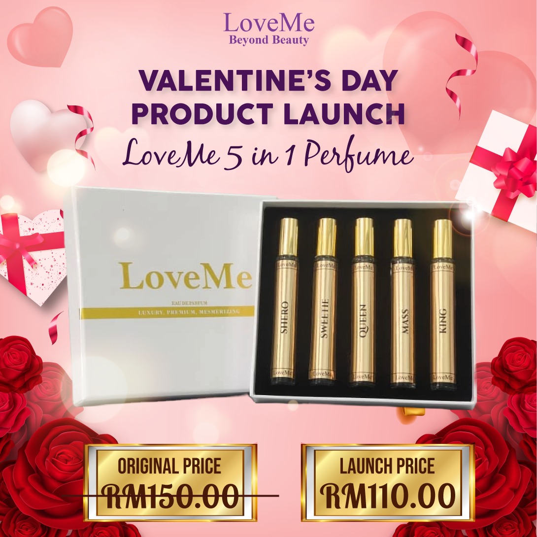 LOVEME 5 IN 1 PERFUME FREE BLACK GOLD MASK - LoveMe International SDN